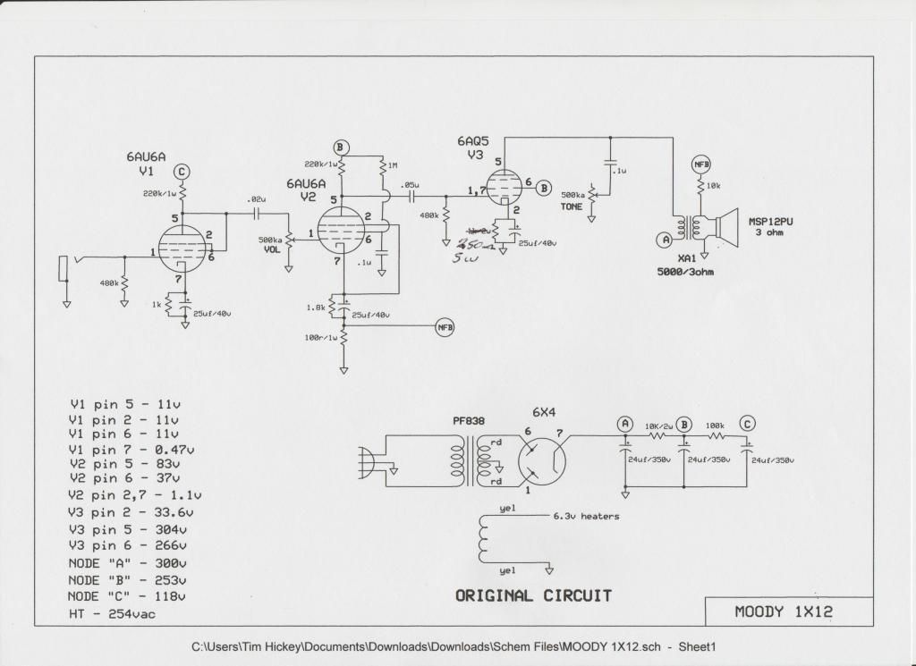6AU6 6AQ5 guitar amp